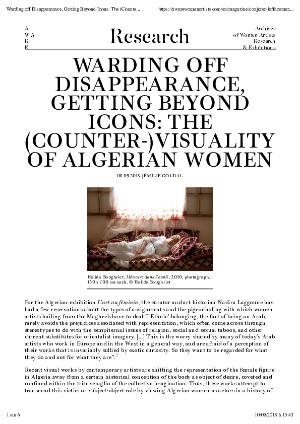 (PDF) "Warding off Disappearance Getting Beyond Icons The (Counter ...