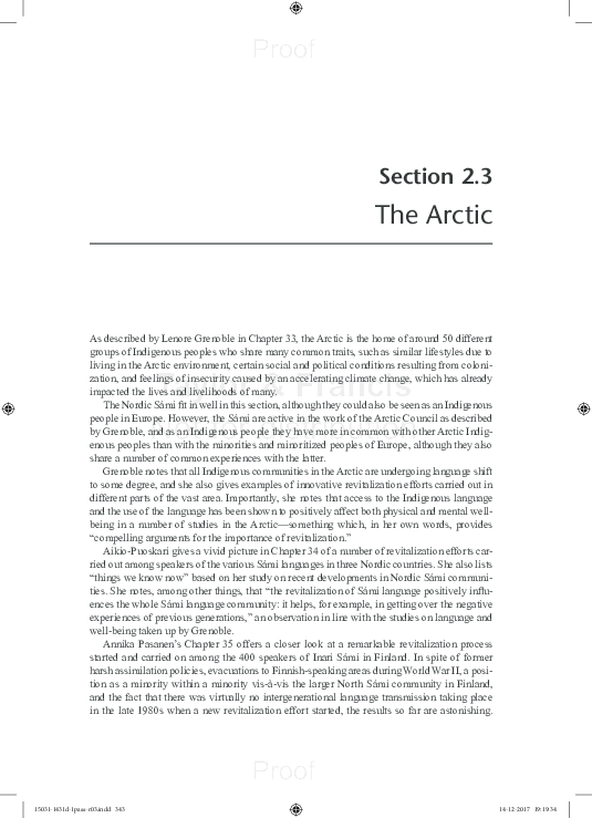 (PDF) Arctic Indigenous Languages. Vitality and Revitalization