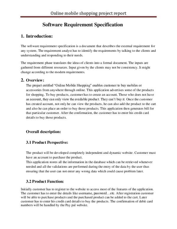 (PDF) Software Requirement Specification