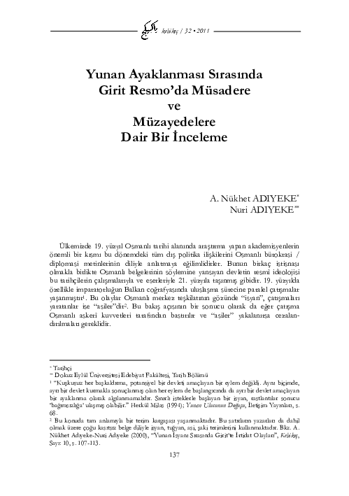 (PDF) Adiyeke & Adiyeke Yunan Ayaklanması Sırasında Girit Resmo’da ...