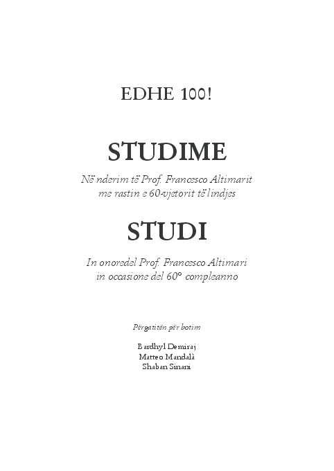 (PDF) Francesco Altimari – filozofia albanologjike e një arbëreshi të ...