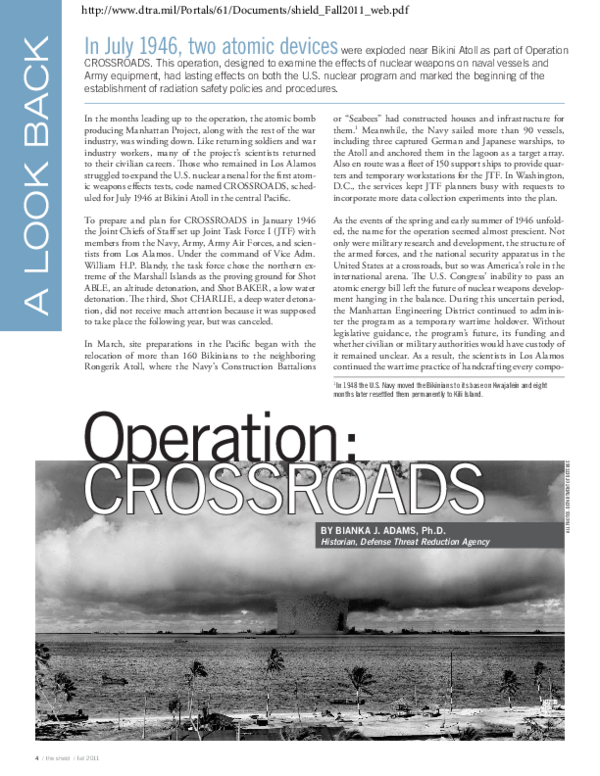 (PDF) Operation CROSSROADS