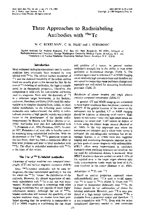 (PDF) Three approaches to radiolabeling antibodies with 99mTc