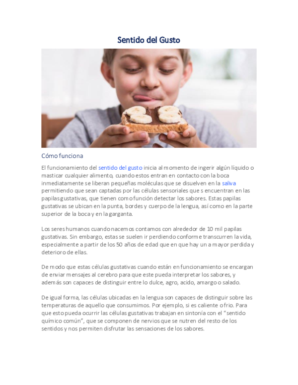 (DOC) El Sentido del Gusto