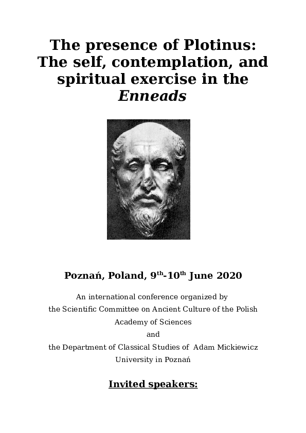 (DOC) The presence of Plotinus: The self, contemplation, and spiritual exercise in the Enneads