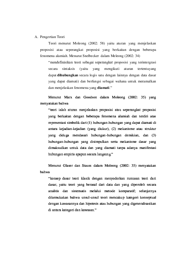 (DOC) Pengertian Teori dan bentuk teori