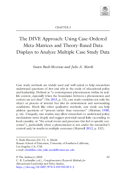 (PDF) The DIVE Approach: Using Case-Ordered Meta-Matrices and Theory ...