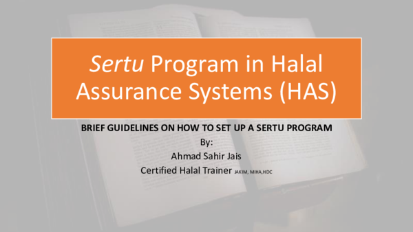 (PDF) Sertu Program in Halal Assurance Systems (HAS)