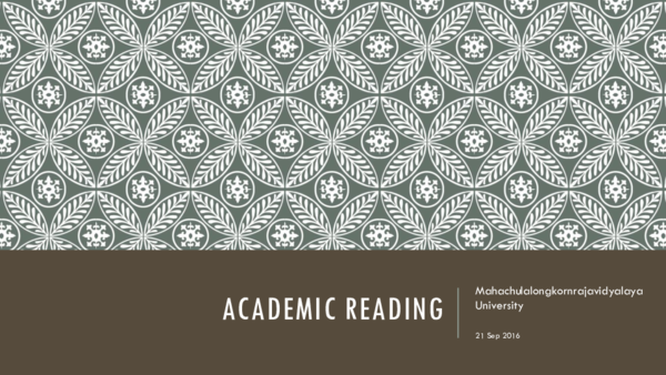 (PPT) Academic reading