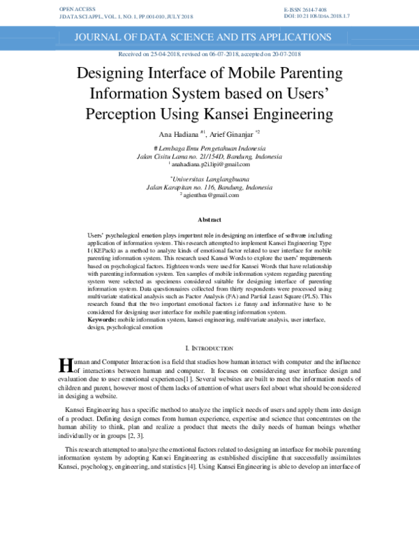 (PDF) Designing Interface of Mobile Parenting Information System based on Users' Perception ...