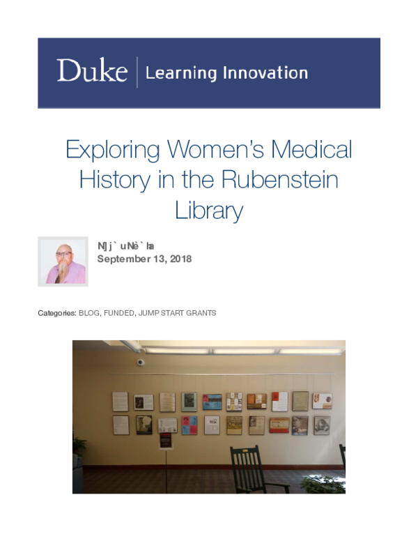 (PDF) Exploring Women’s Medical History in the Rubenstein Library ...