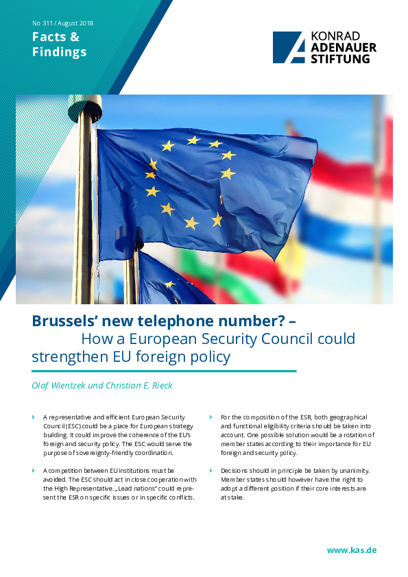 (PDF) Brussels' new telephone number? How a European Security Council ...