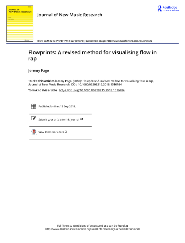 (PDF) Flowprints: A revised method for visualising flow in rap
