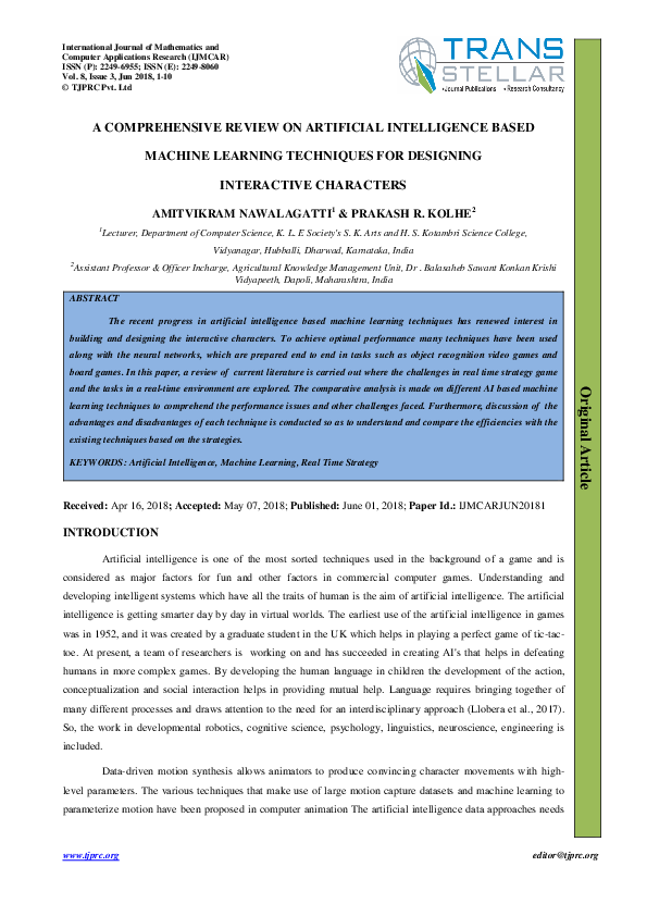 (PDF) A COMPREHENSIVE REVIEW ON ARTIFICIAL INTELLIGENCE BASED MACHINE ...