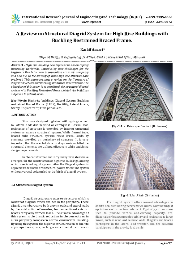 (PDF) IRJET- A Review on Structural Diagrid System for High Rise ...