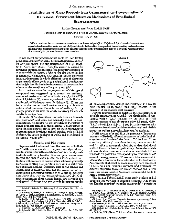 (PDF) Identification of minor products from oxymercuration ...