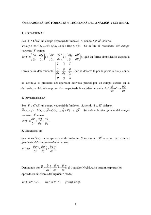 (PDF) OPERADORES VECTORIALES