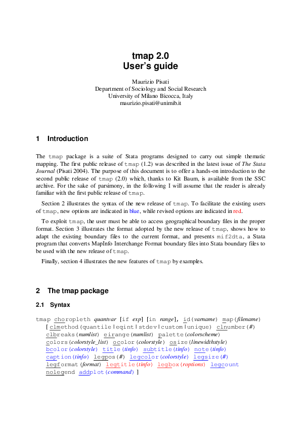 (PDF) tmap 2.0 User's guide