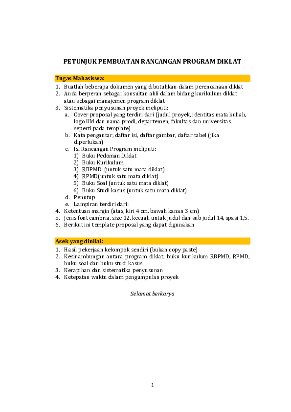 (DOC) PETUNJUK DAN TEMPLATE PEMBUATAN RANCANGAN PROGRAM DIKLAT