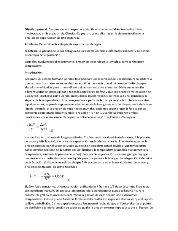 (DOC) Equilibrio Liquido Vapor
