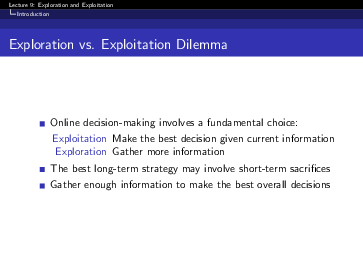 (PDF) Exploration vs. Exploitation
