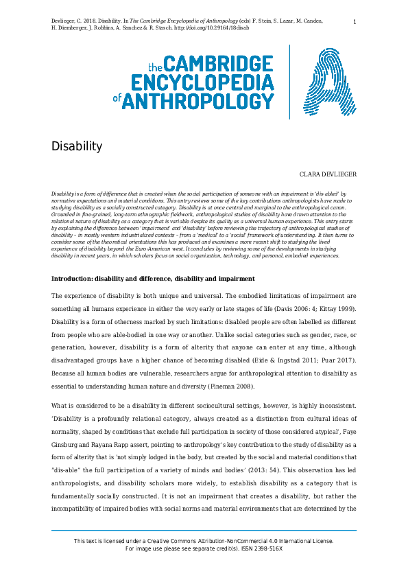 (PDF) Disability
