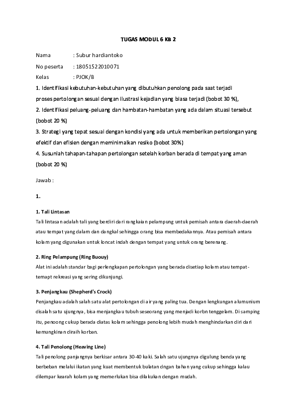 (DOC) TUGAS MODUL 6 KB 2 | Ilak Iluk - Academia.edu