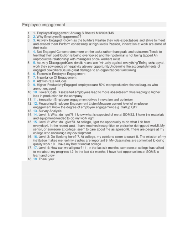 (DOC) Employee engagement