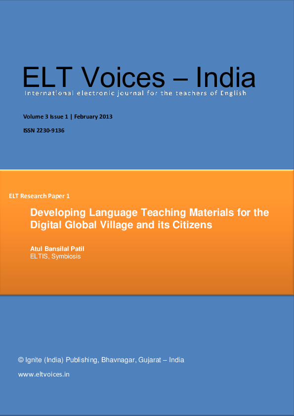 (PDF) ELT Voices – India Developing Language Teaching Materials for the ...