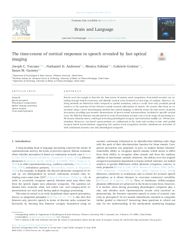 (PDF) The time-course of cortical responses to speech revealed by fast ...