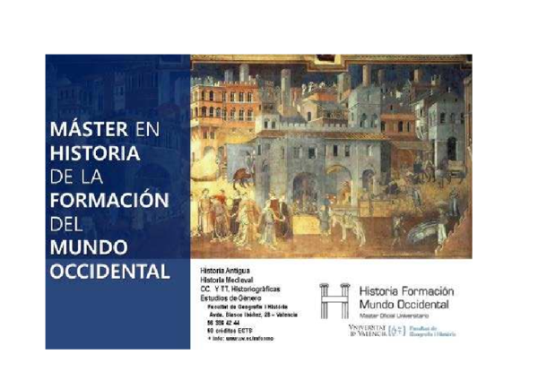 (PDF) Máster en historia de la formación del Mundo Occidental
