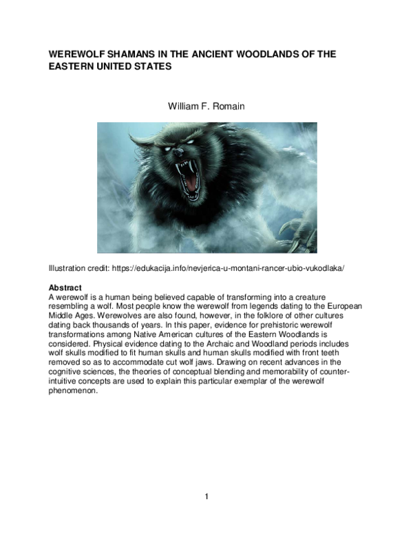 Werewolf Signs And Symptoms