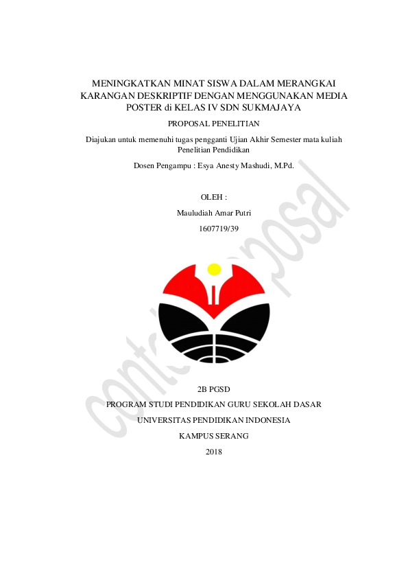(PDF) MENINGKATKAN MINAT SISWA DALAM MERANGKAI KARANGAN DESKRIPTIF ...