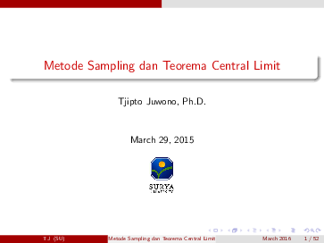 (PDF) Metode Sampling dan Teorema Central Limit