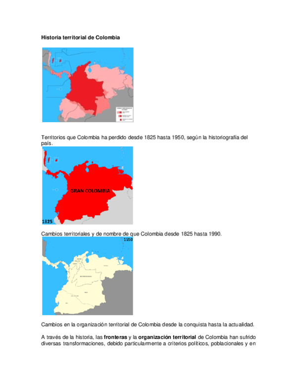 (DOC) Historia territorial de Colombia