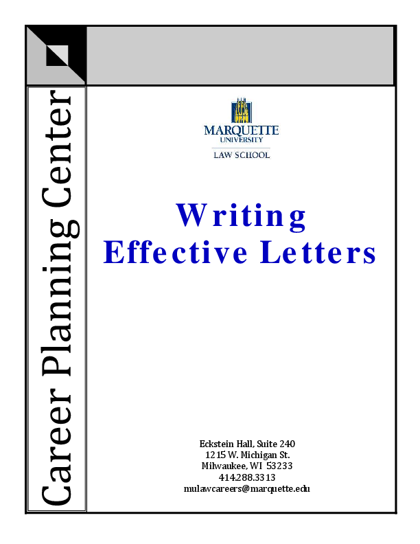 (PDF) Writing Effective Letters