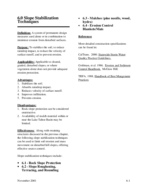 (PDF) 6.0 Slope Stabilization Techniques