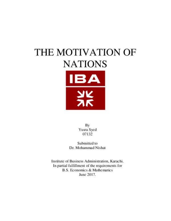 (PDF) THE MOTIVATION OF NATIONS