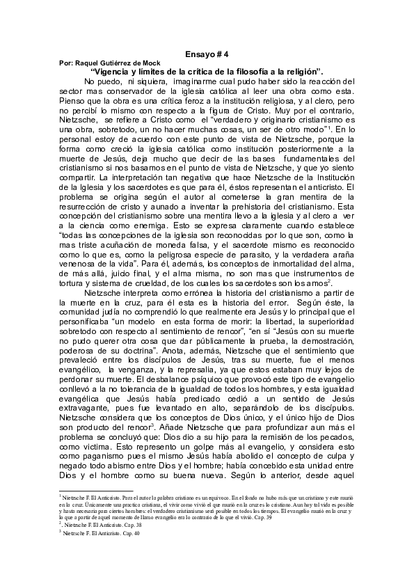 (DOC) Ensayo # 4