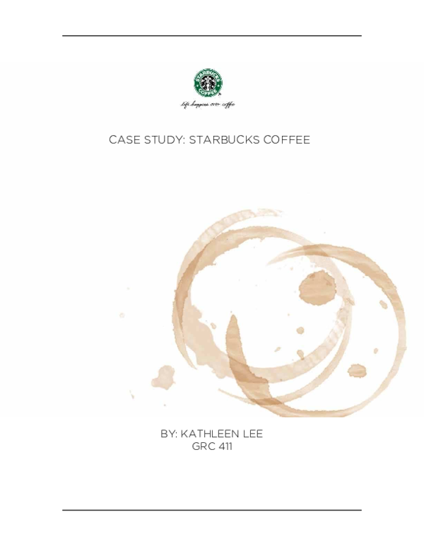 (PDF) CASE STUDY: STARBUCKS COFFEE