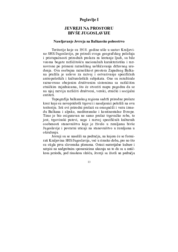 (PDF) Jevreji na Balkanu