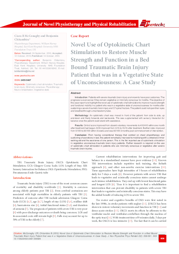 (PDF) Novel Use of Optokinetic Chart Stimulation to Restore Muscle ...