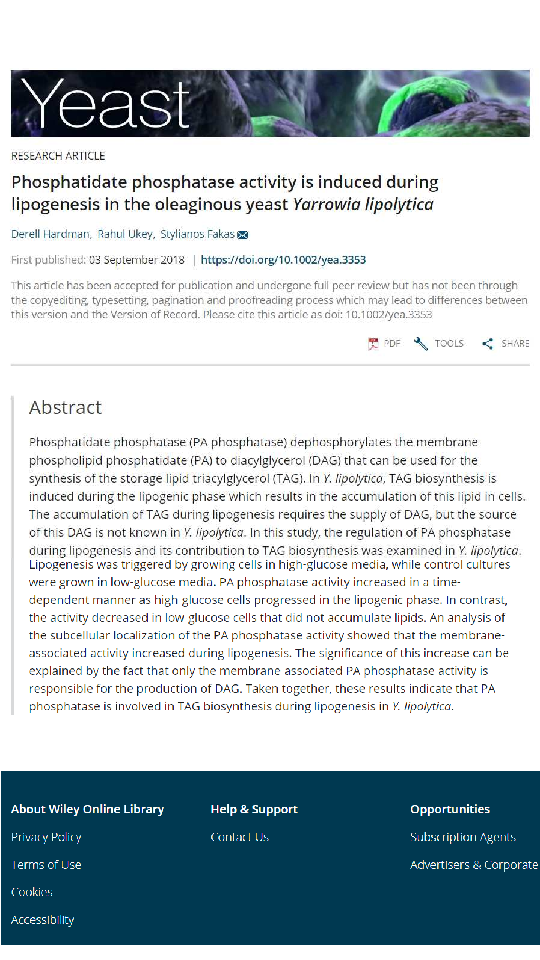 (PDF) Phosphatidate phosphatase activity is induced during lipogenesis ...