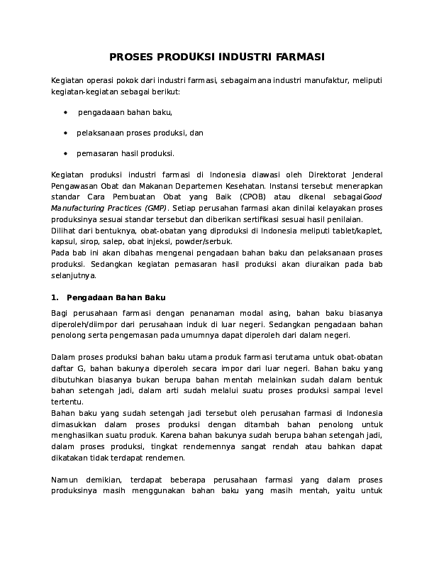 (PDF) PROSES PRODUKSI INDUSTRI FARMASI