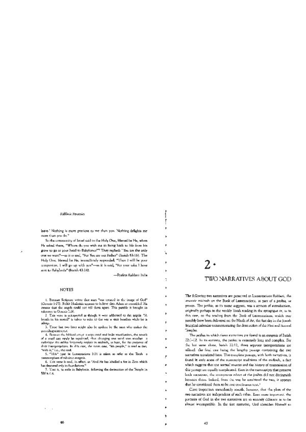 (PDF) David Stern, “Two Narratives About God,” in David Stern and Mark ...