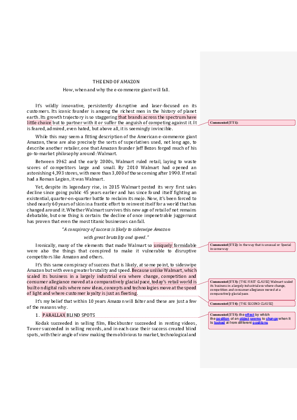 (DOC) THE END OF AMAZON
