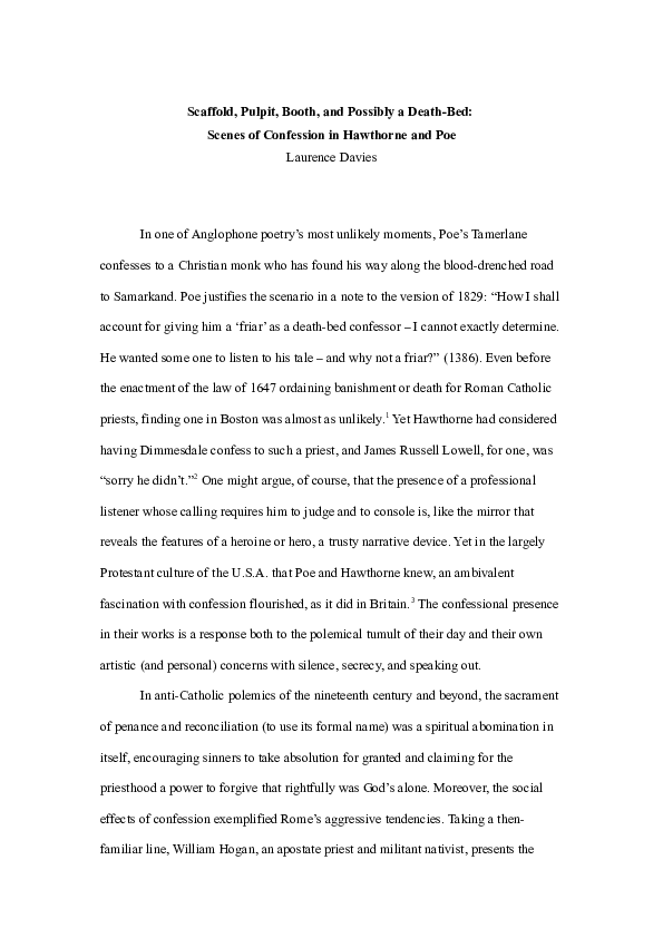 (DOC) 'Scaffold, Pulpit, Booth, and Possibly a Death-Bed: Scenes of ...