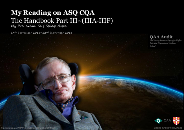 (PDF) My Reading on ASQ CQA The Handbook Part III~(IIIA-IIIF