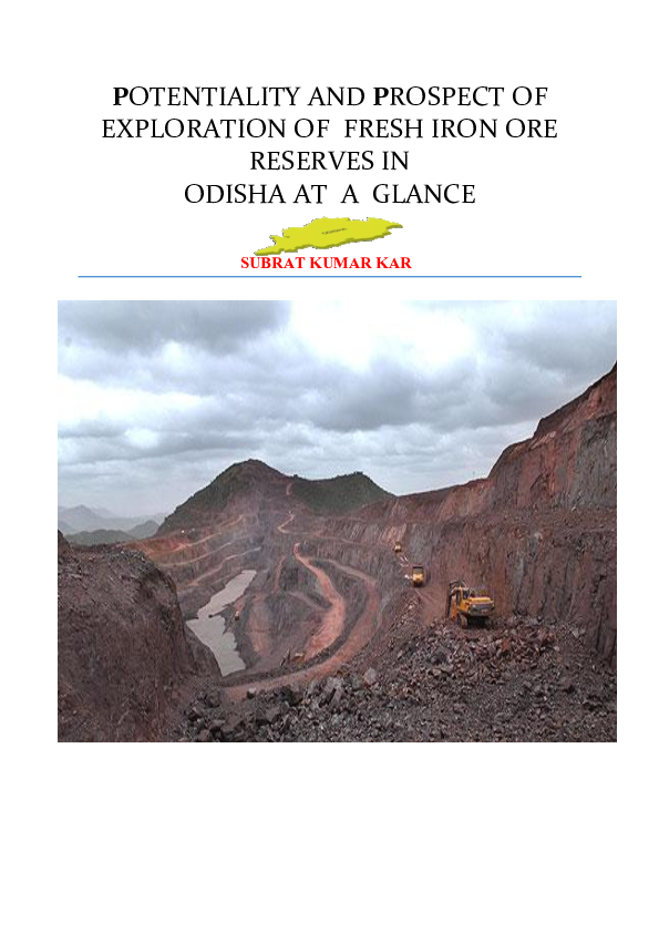 (PDF) POTENTIALITY AND PROSPECT OF EXPLORATION OF FRESH IRON ORE ...