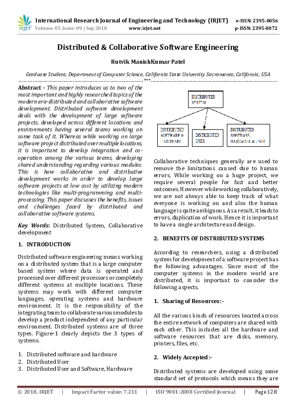 (PDF) IRJET- Distributed & Collaborative Software Engineering